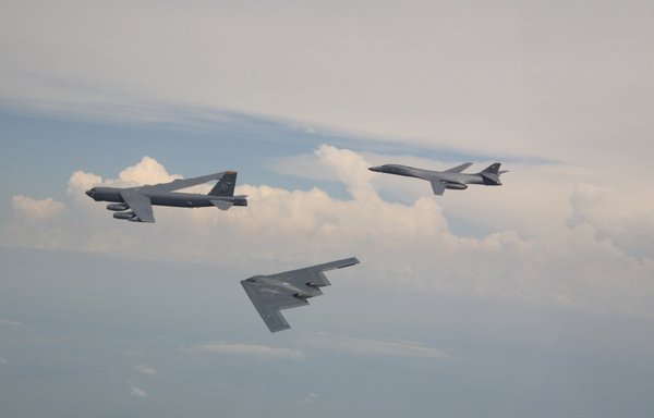 US Air Force strategic bombers stand watch with varied capabilities